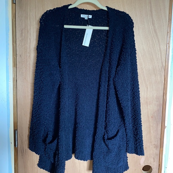 Newbury Kustom | Sweaters | Navy Blue Popcorn Cardigan | Poshmark